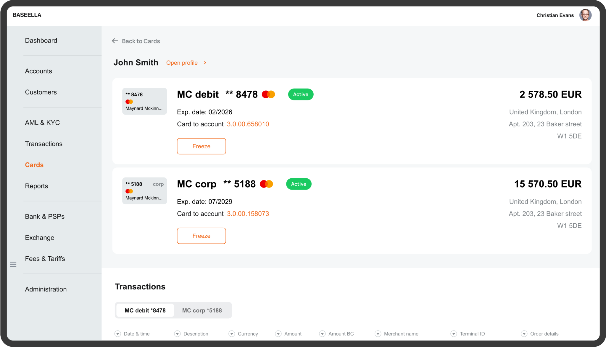 Baseella - Core banking system features