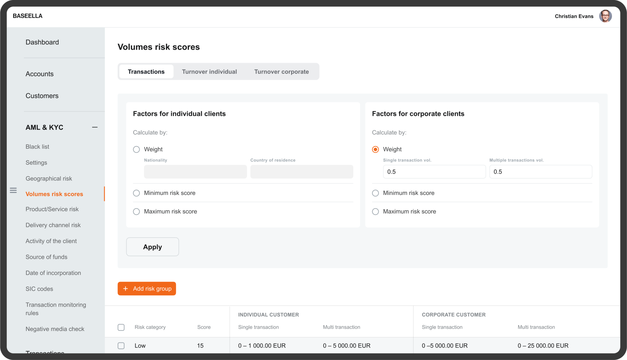 Baseella - Core banking system features